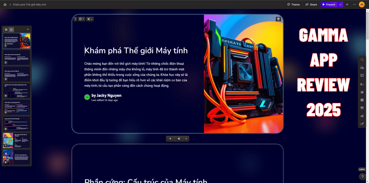 Đánh Giá Chi Tiết Công Cụ Gamma App: Trợ Thủ AI Đắc Lực Cho Bài Giảng ...
